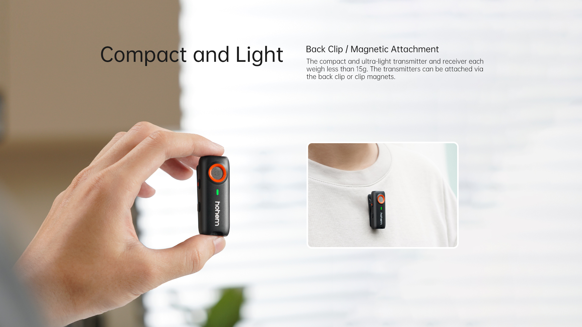 Hohem MIC-01 | Elevated Wireless Audio Microphone